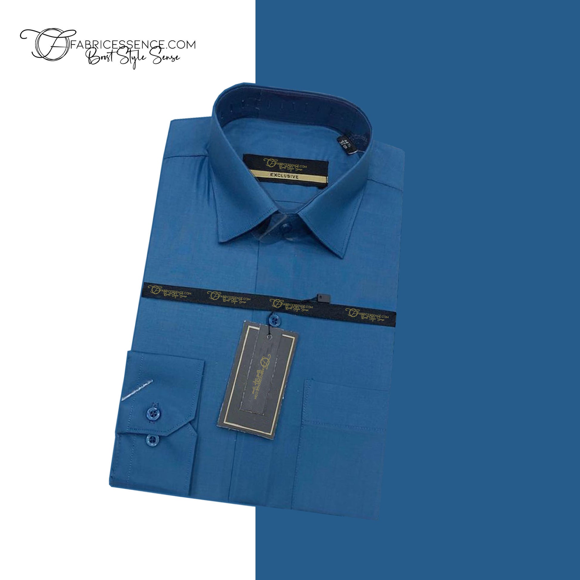 Men's || Dark Steel Blue || Plain Formal Shirt - FE1199DSB ...