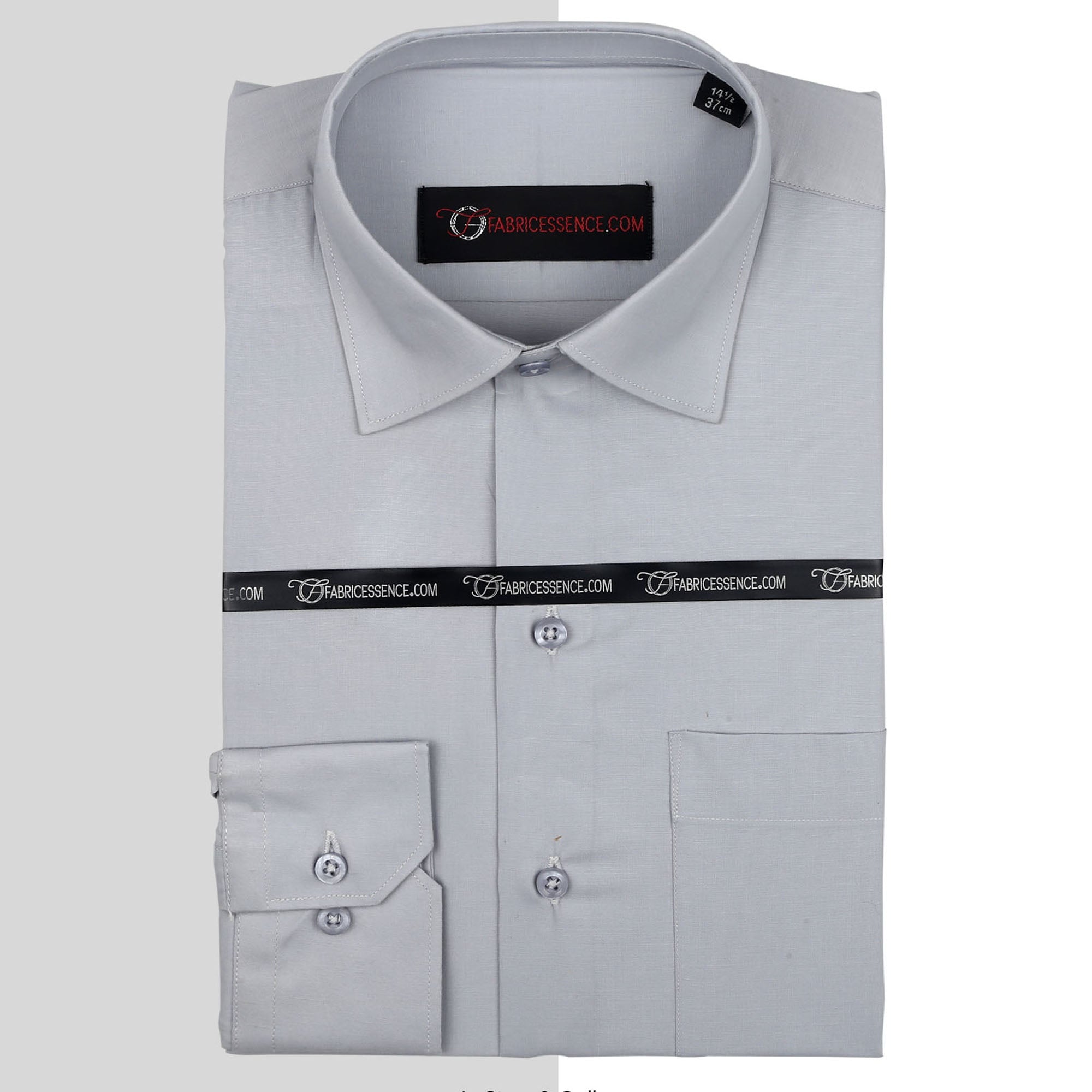 Plain Men's Light Grey Formal Shirt - FE1199CC | Regular Fit | Full Sl ...